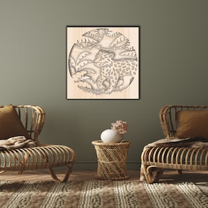 Leopard Laser Cut Dxf Glowforge Svg Xtool File Wall Art CNC Router ...