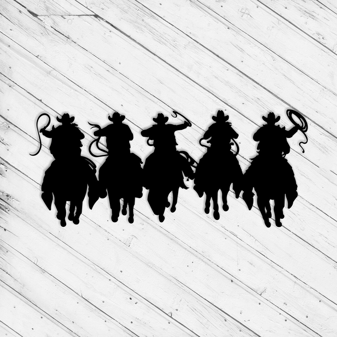Cowboys Laser Cut Dxf Glowforge Svg Wall Art Decor Xtool D1 CNC Router ...