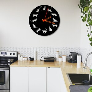 Cat Wall Clock Laser Cut Dxf Glowforge Svg Xtool D1 CNC Cutting Router ...