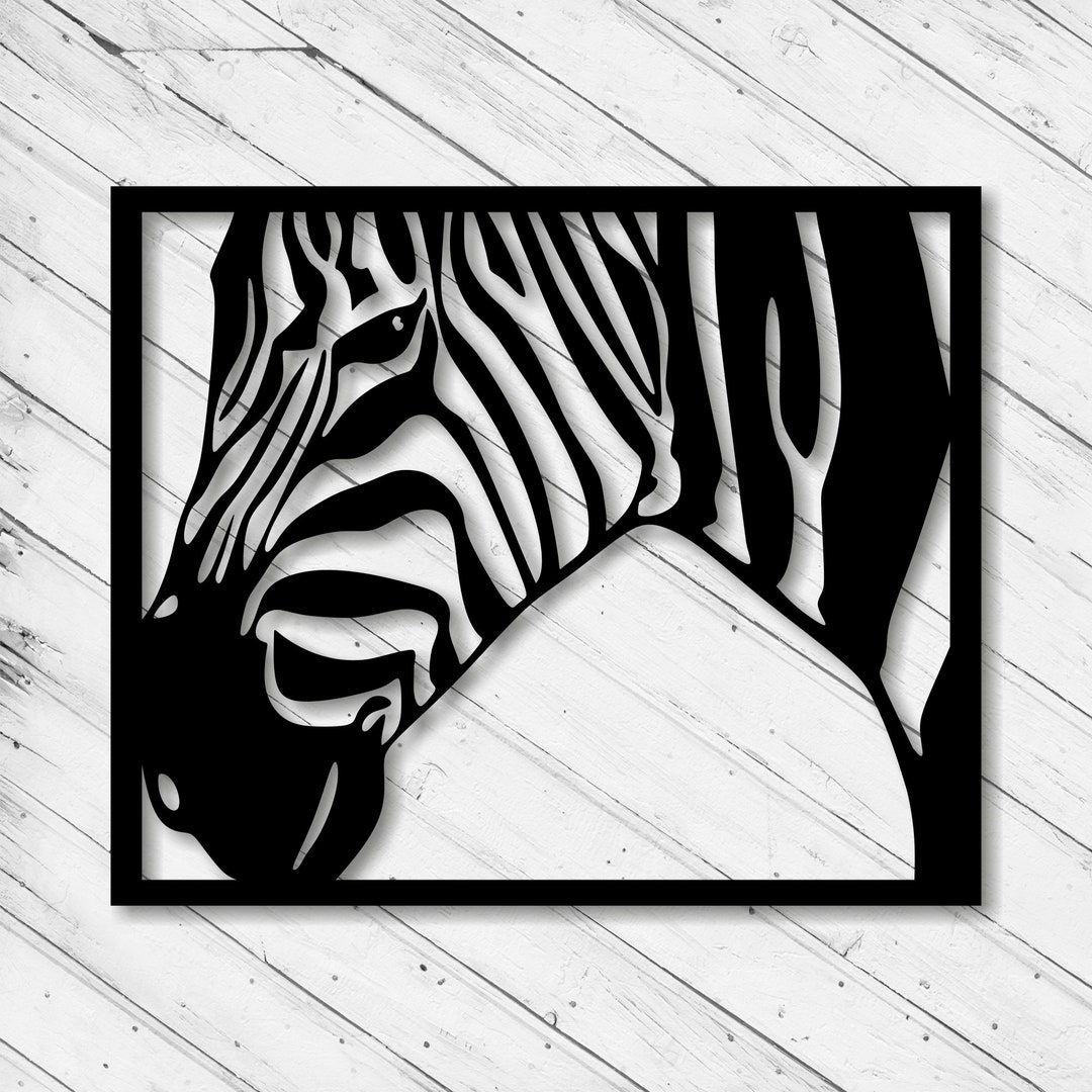 Zebra Wall Art Decor Laser Cut Dxf Glowforge Svg Xtool D1 CNC Router ...