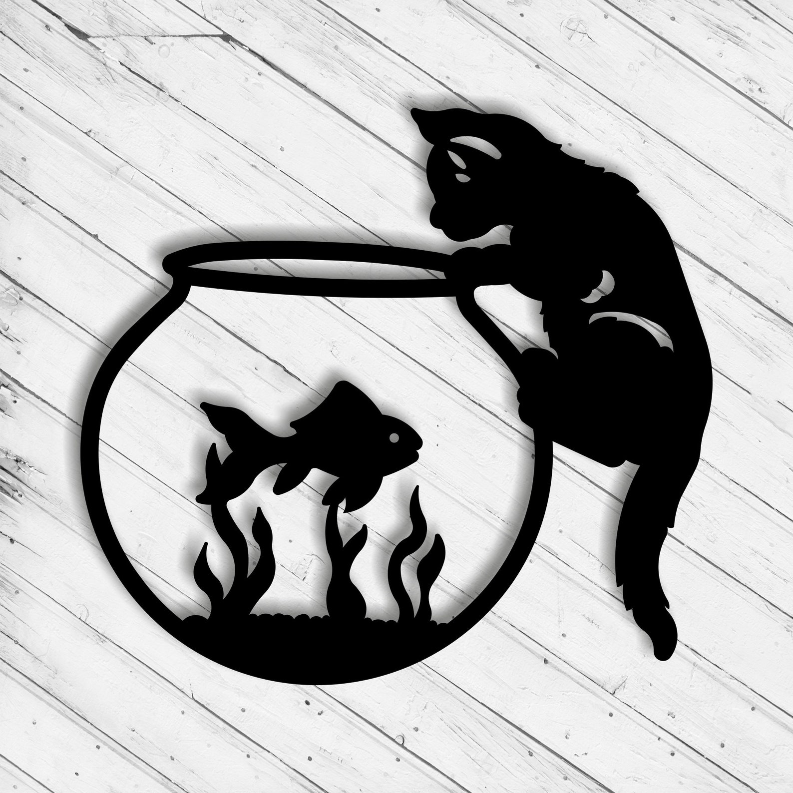 Cat Laser Cut Dxf Glowforge Svg Xtool D1 File Wall Art Decor Pattern ...