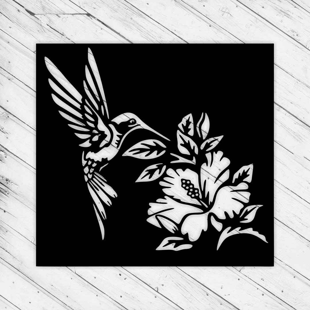 Hummingbird Art Laser Cut Dxf Glowforge Svg File CNC Router Cricut ...