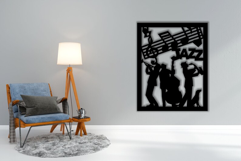 Jazz Wall Art Decor Laser Cut Dxf Glowforge Svg Xtool D1 CNC Router ...