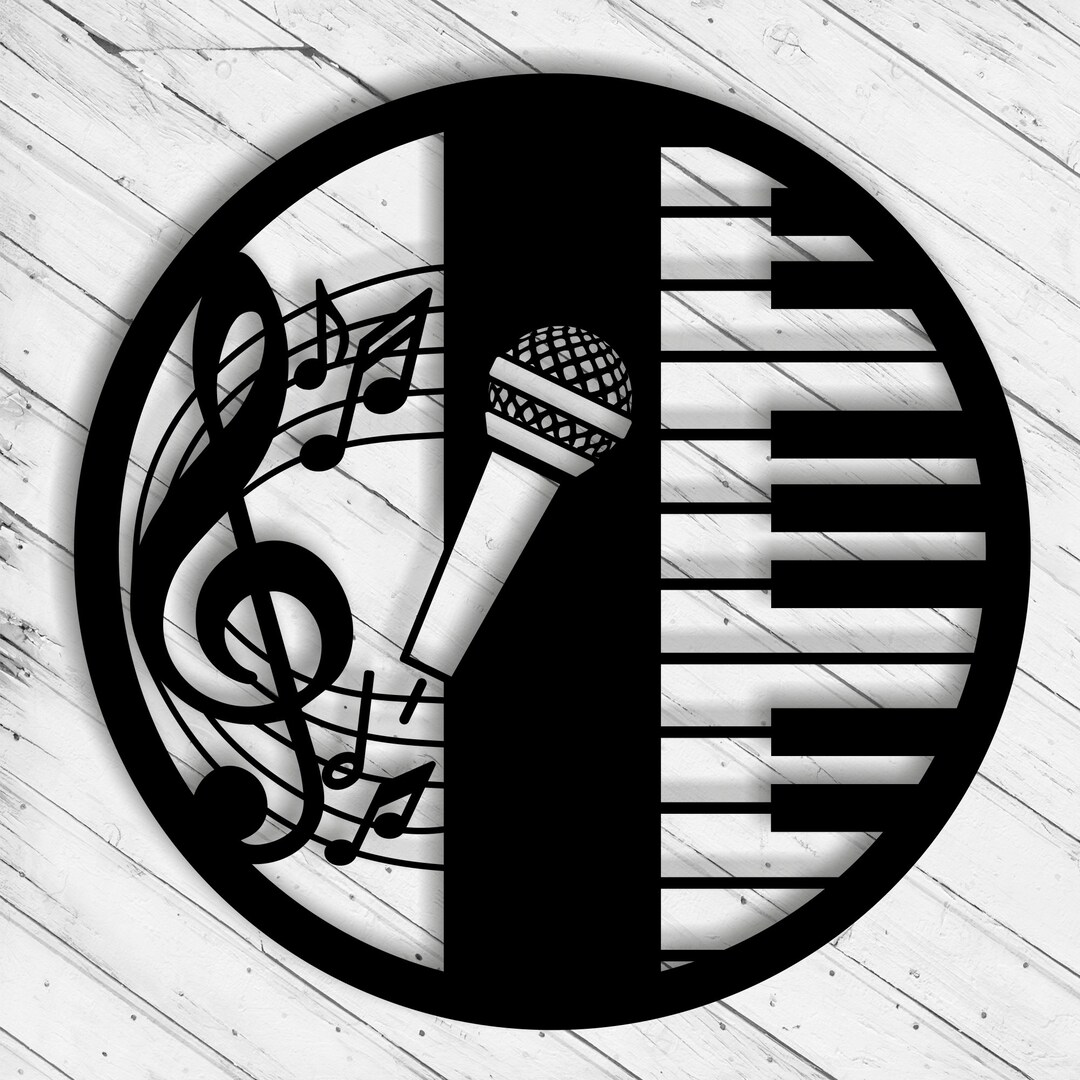 Music Wall Art Decor Laser Cut Dxf Glowforge Svg Xtool D1 CNC Router ...