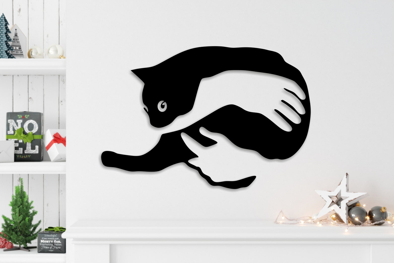 Cat Laser Cut Dxf Glowforge Svg Xtool D1 Wall Art Decor Pattern CNC ...