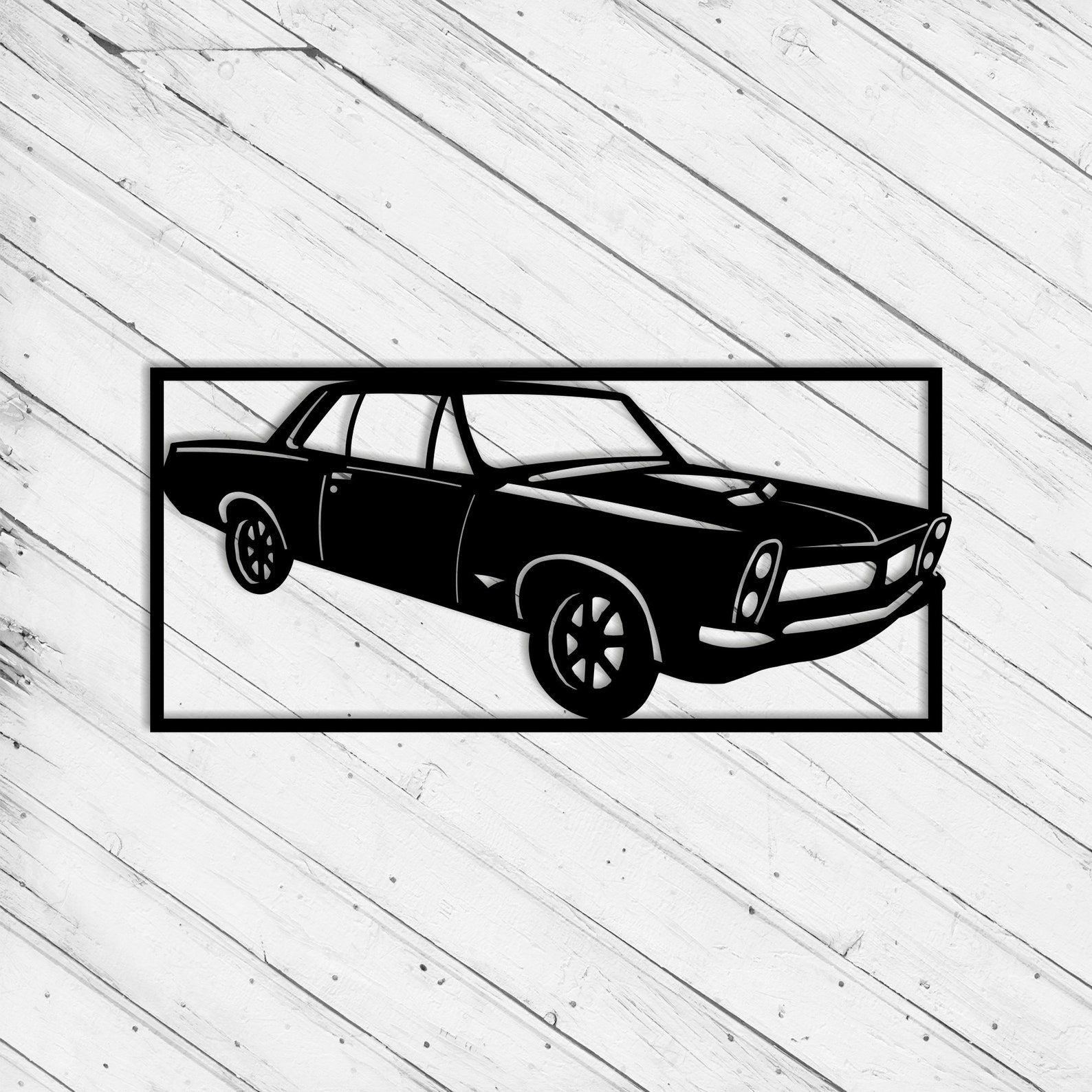 65 GTO Car Decor Laser Cut Dxf Glowforge Svg File Wall Art CNC Router ...