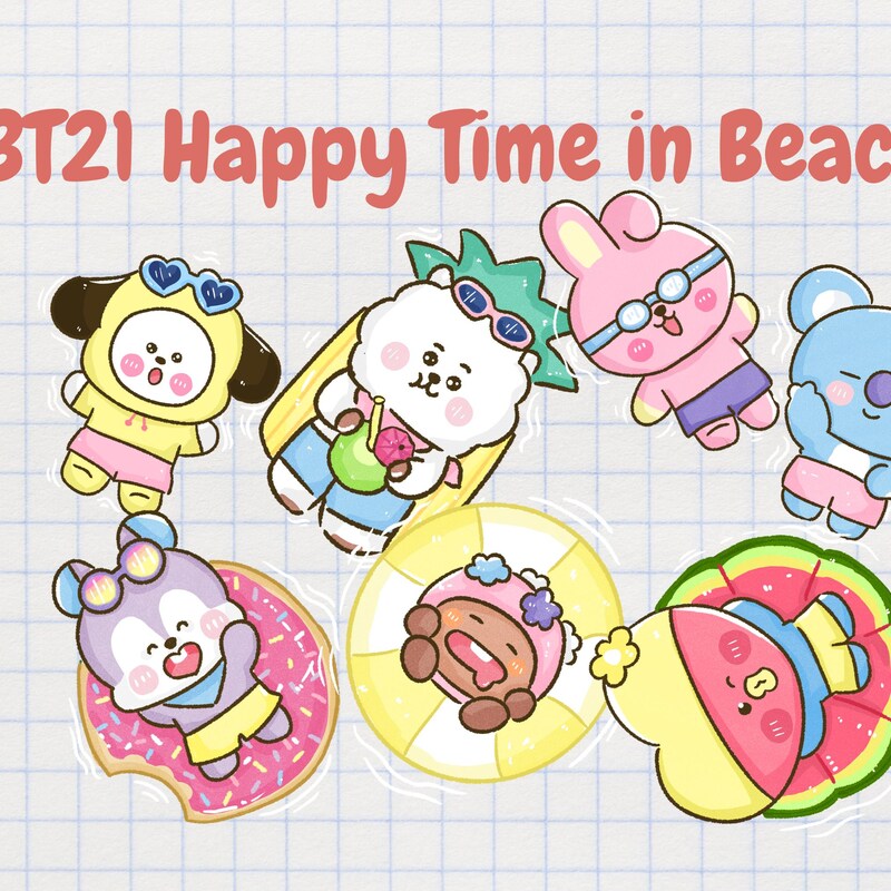 Bt21 Stickers - Etsy