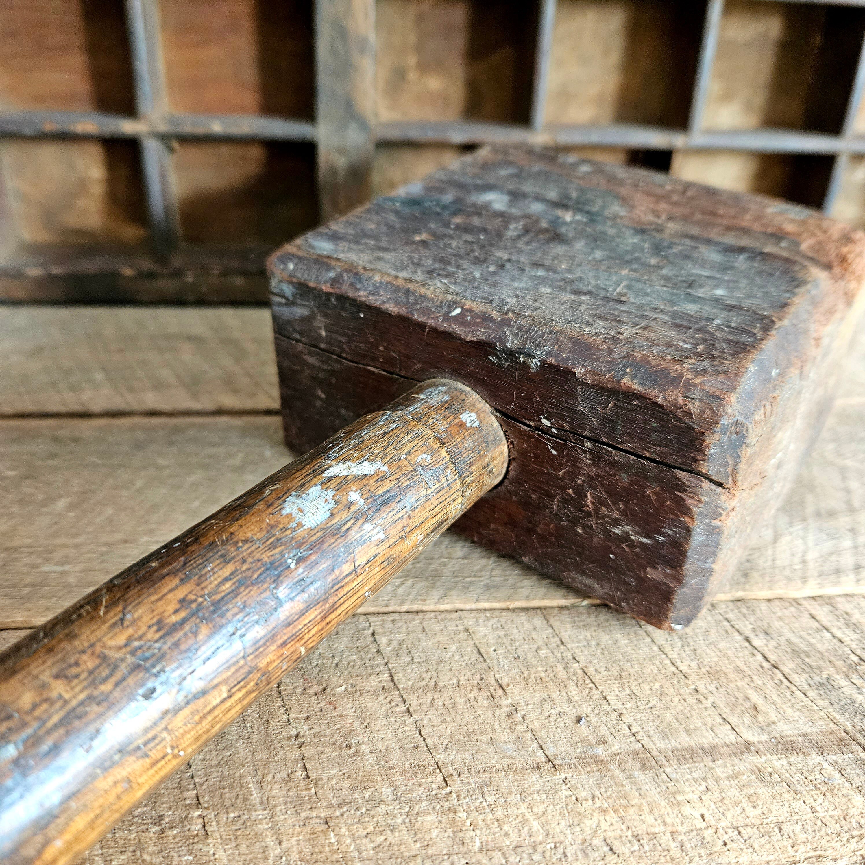 Vintage Wooden Mallet Rustic Hand Tool - Etsy