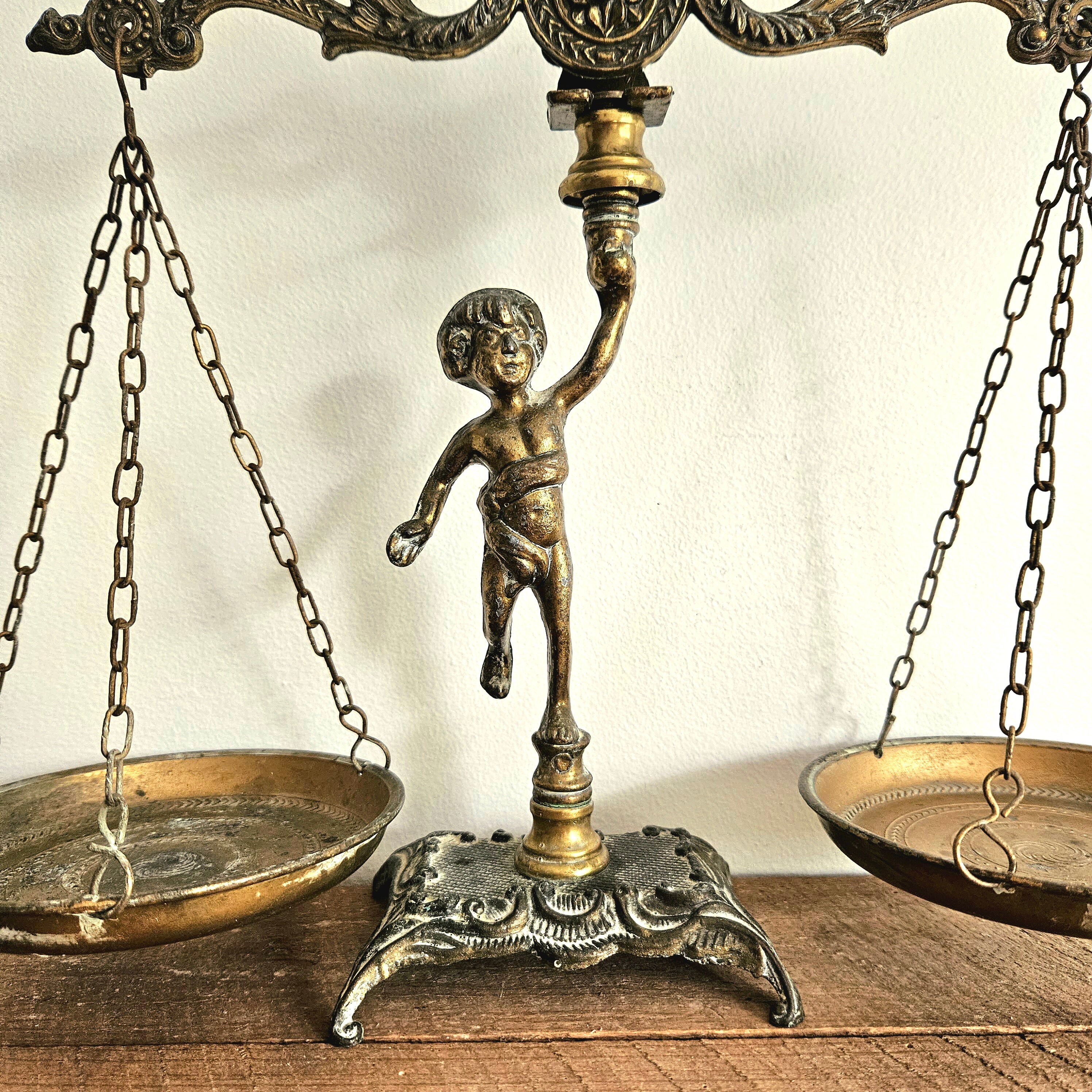 Vintage Italian Cherub Balance Scales Scales of Justice - Etsy