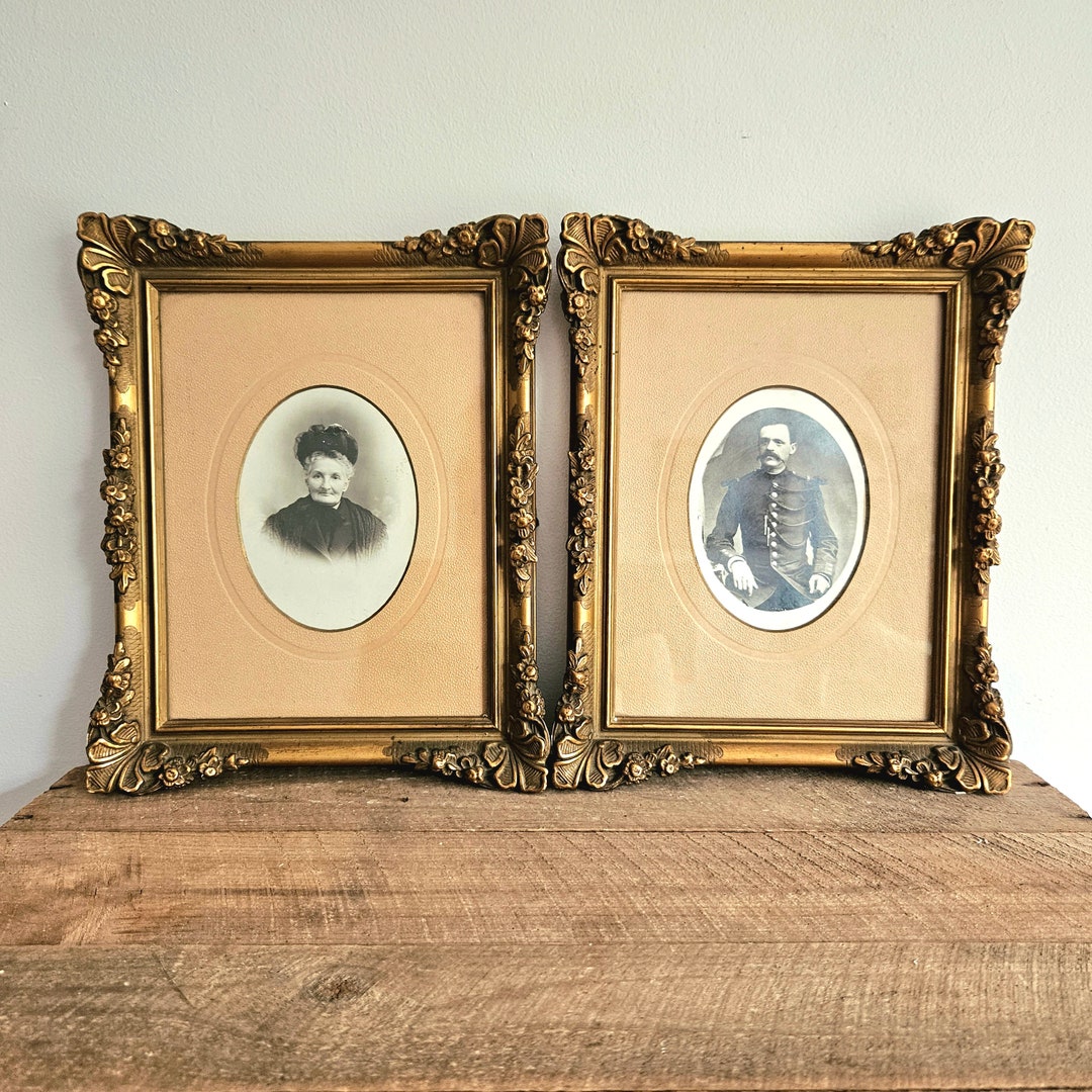 Pair of Antique French Frames, Decorative Ornate Gold Picture Frames - Etsy