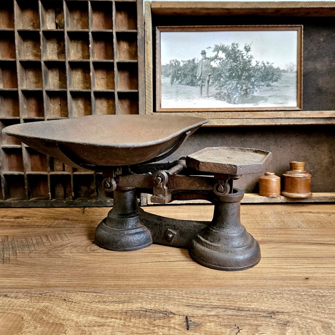 Antique Cast Iron Balance Scales Decorative Rustic Scales - Etsy