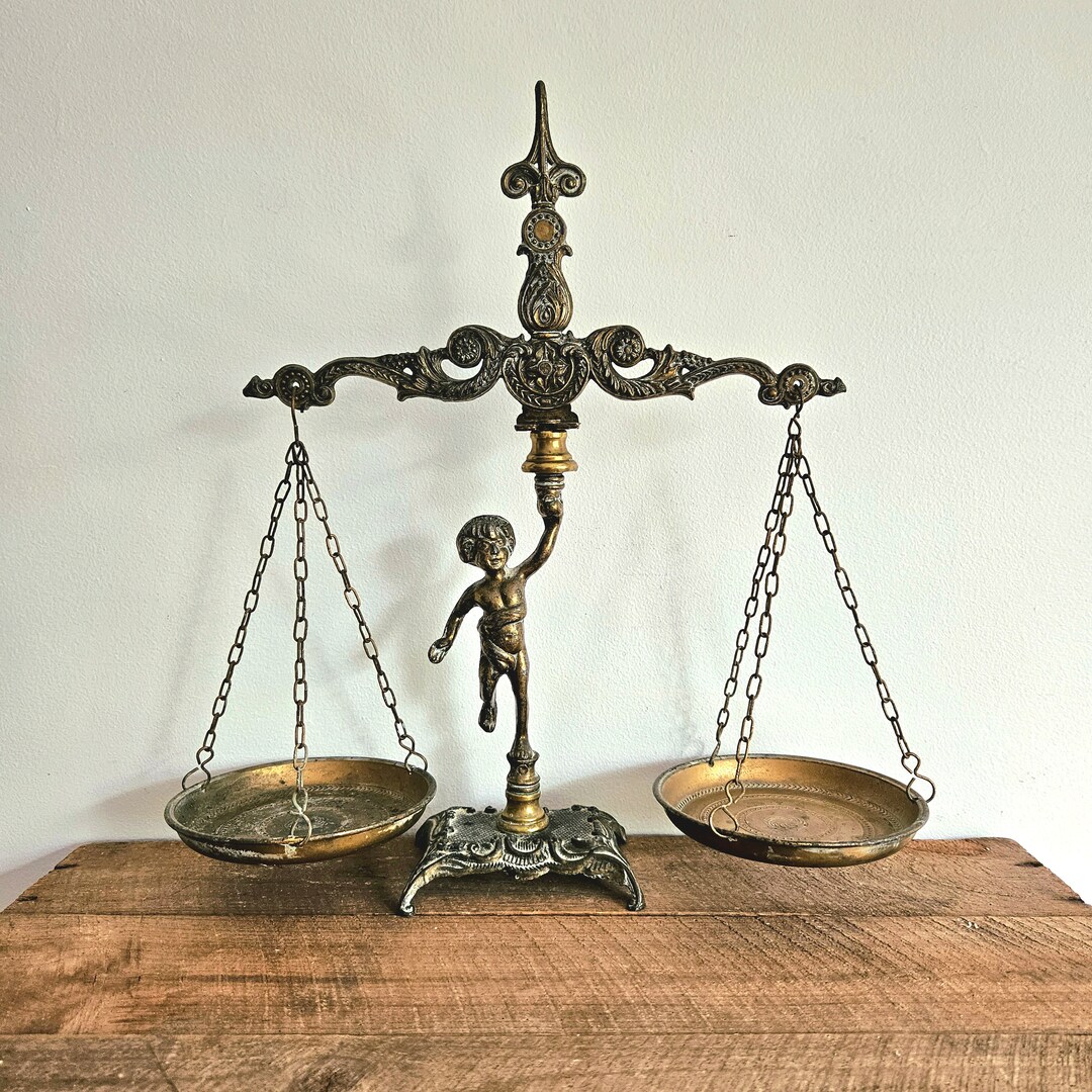 Vintage Italian Cherub Balance Scales Scales of Justice - Etsy