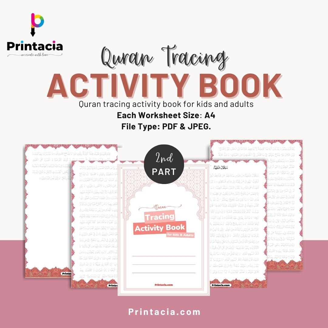 Quran Tracing Activity Book Part 2: Arabic Learning (PDF) - Etsy