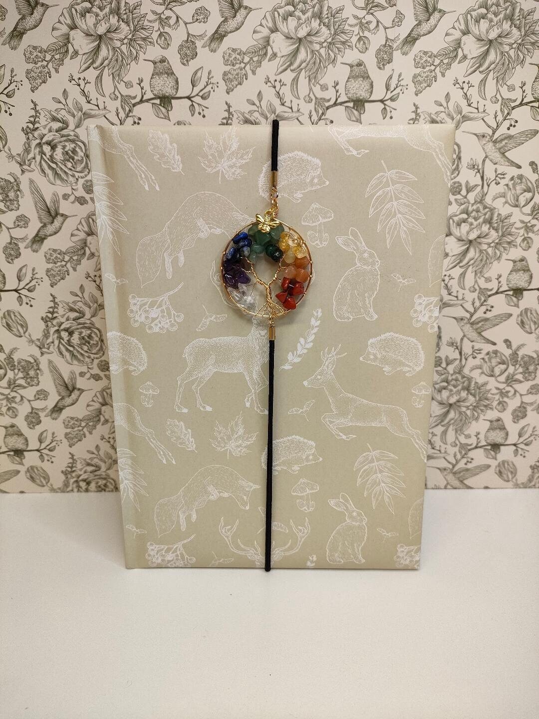 Round Shaped Elastic Bookmarks Tree of Life and Bumble Bee - Etsy