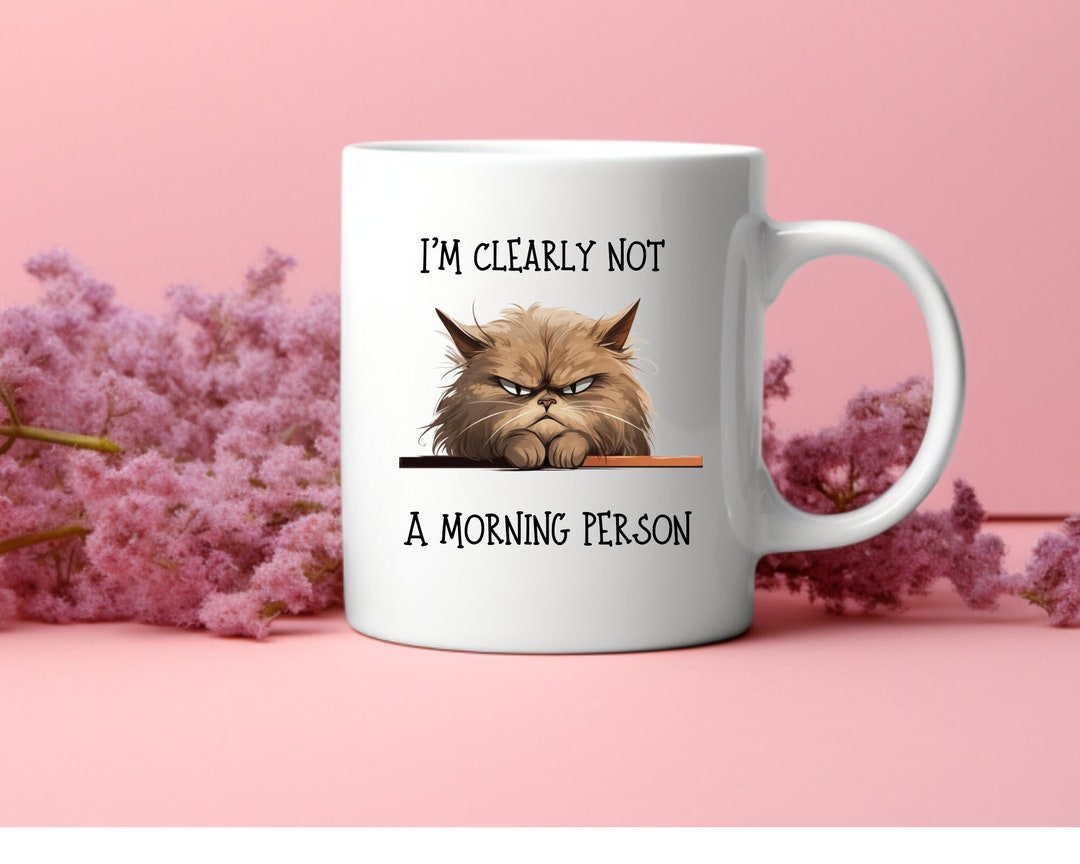 Grumpy Cat Coffee Mug Funny Ceramic Cup For Cat Lovers Etsy Uk