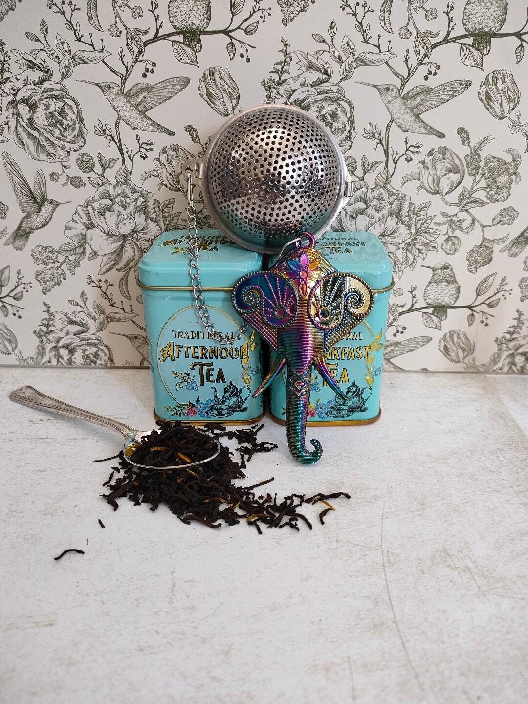 Ball Mesh Tea Infuser With Elephant Charm Loose Tea Infuser - Etsy