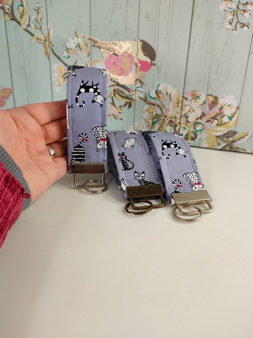 Cat Fabric Key Fob: Kitten Lanyard, Car Key Accessory - Etsy