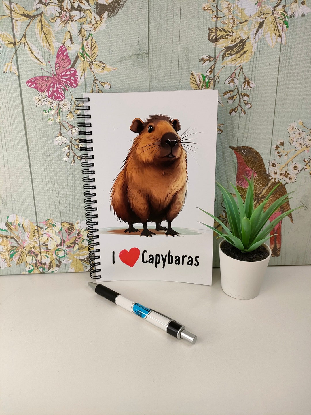 A5 Cute Capybara Notebook With Lined Pages, Mindfulness 80pg Notebooks ...