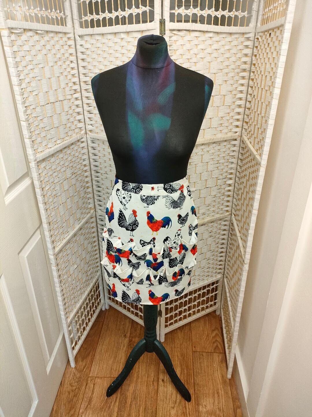 Chicken Egg Gathering Apron, 12 Pocket Cute Chicken Apron, Country ...