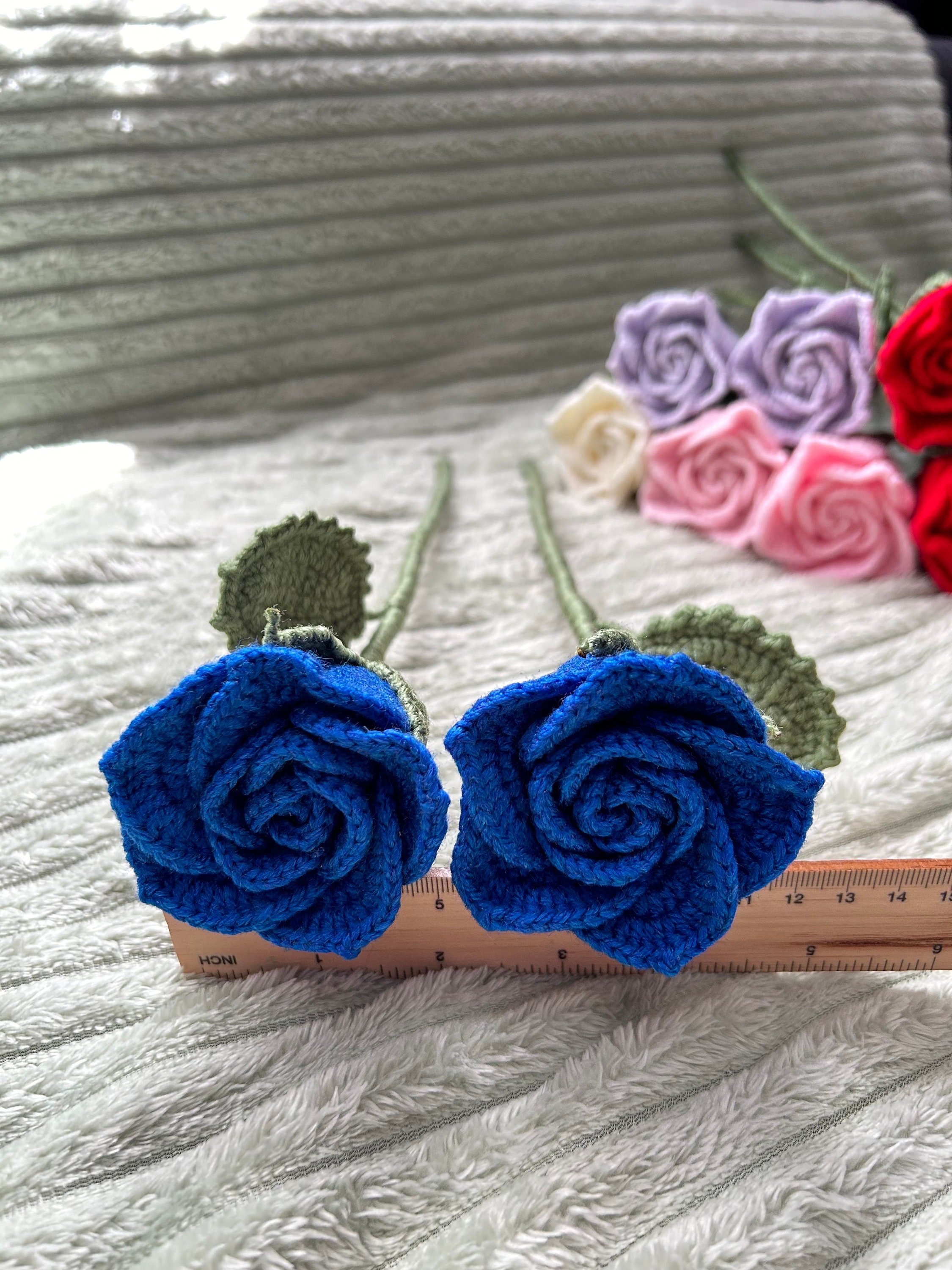 Crochet Rose Flower - Rose Flowers Bouquet- Handmade Rose - Crochet ...