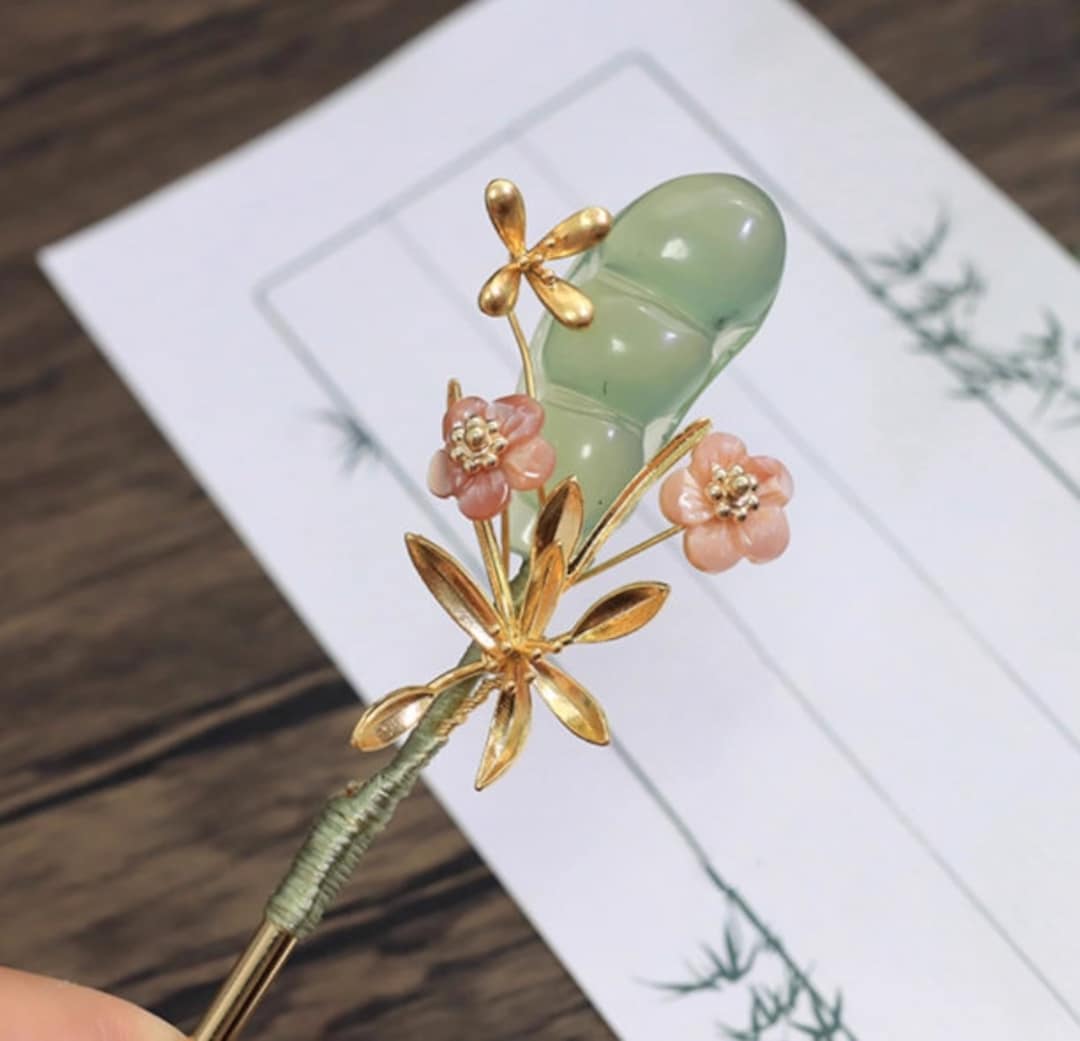 Seaweeds Hair Stick Chinese Hanfu Hair Pins Metal Hair Fork - Etsy