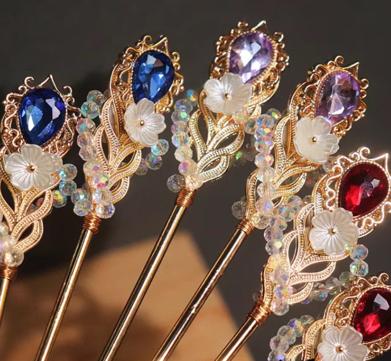 Vintage Diamond Hair Stick, Tang Hair Pins, Tassel Hair Fork, Fairy ...