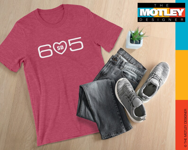 South Dakota's Original Area Code 605, Unisex Jersey Short Sleeve Tee ...