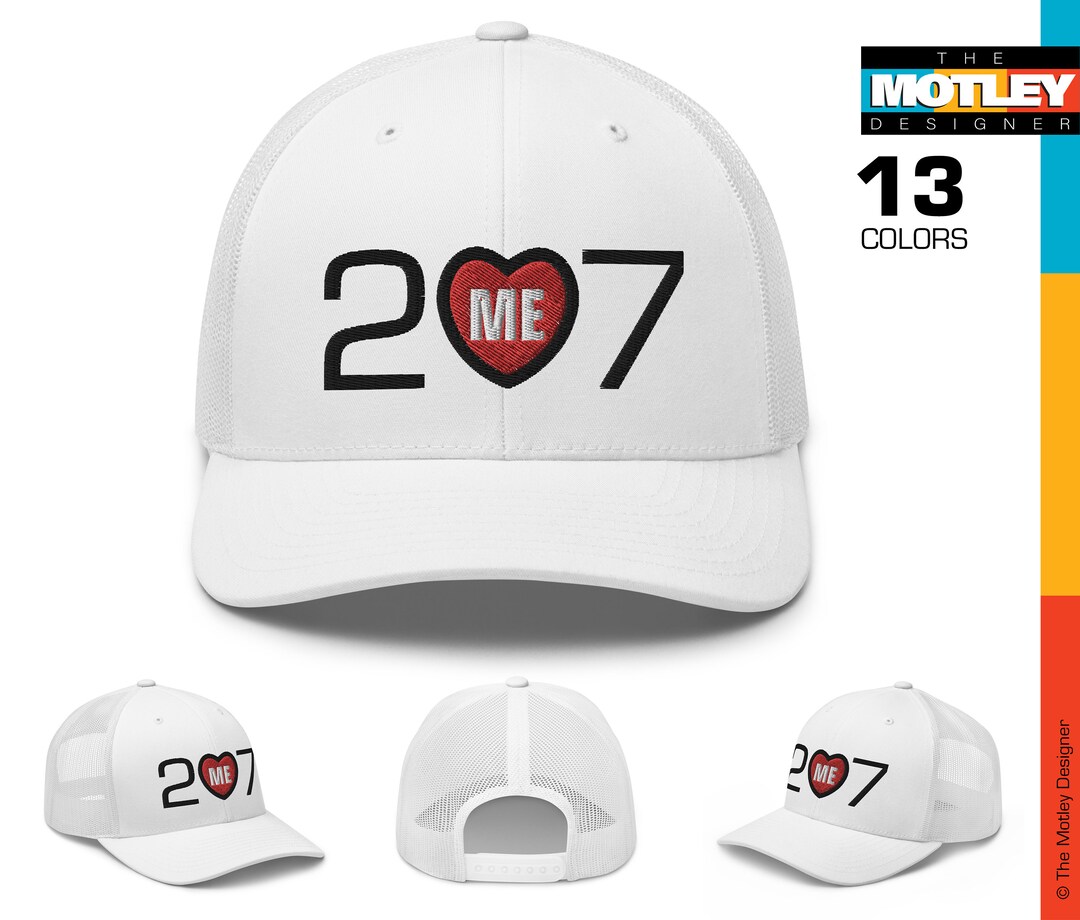 Embroidered Maine Area Code 207 With ME Initials in Center - Etsy