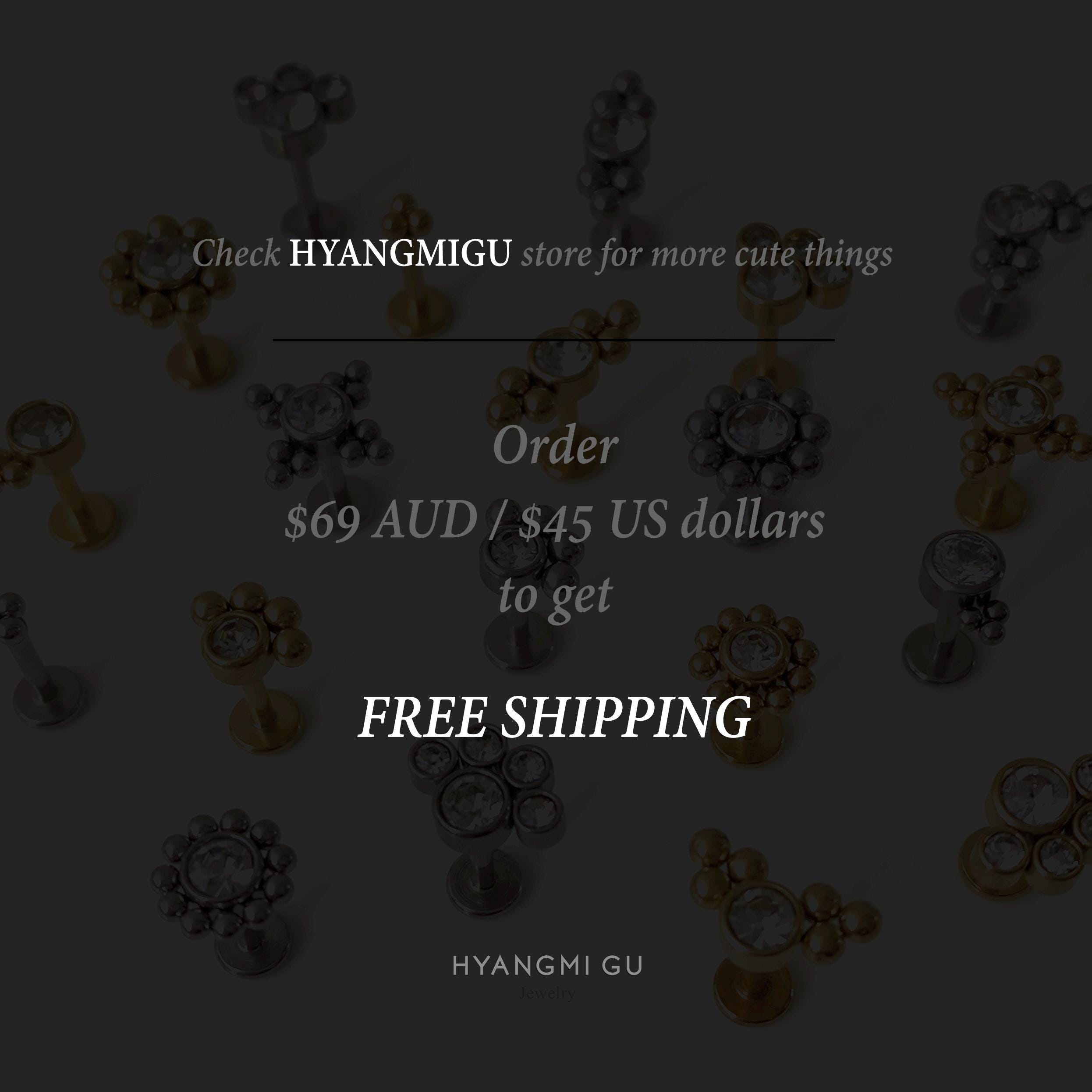 18G/16G 2.5-3mm Threadless Push Pin Dot Round Flat Back Stud, Conch ...