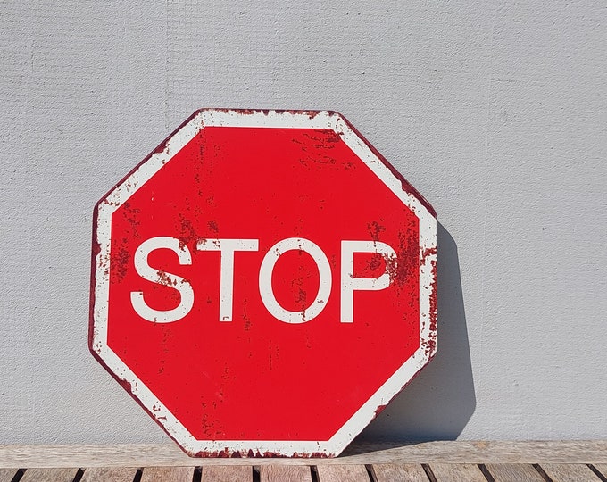 Vintage Look Stop Sign / Stop Sign / Stop / Warning Sign / Wall Decor ...