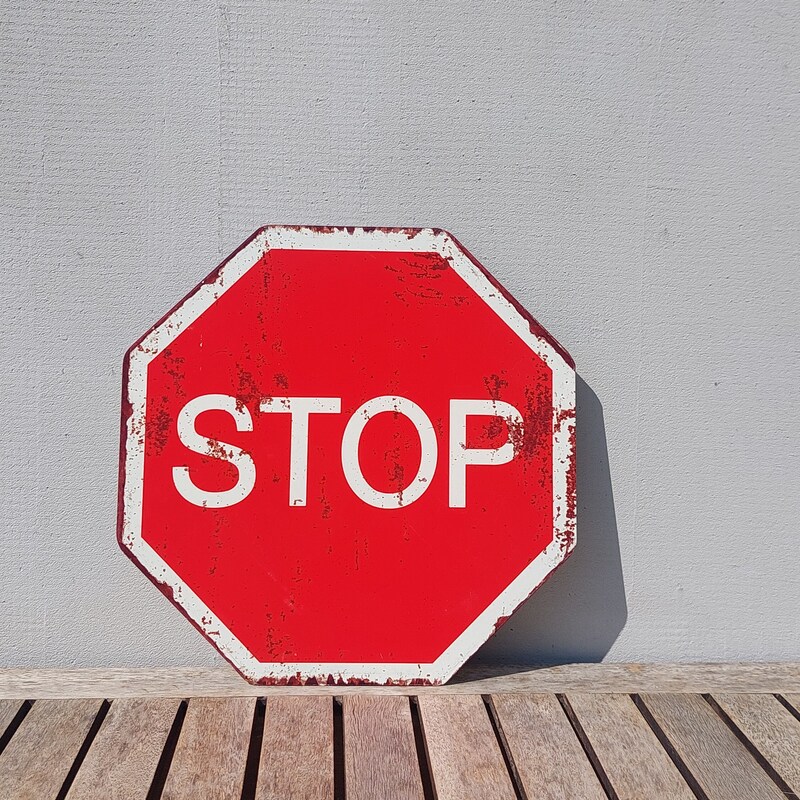 Vintage Stop Sign - Etsy