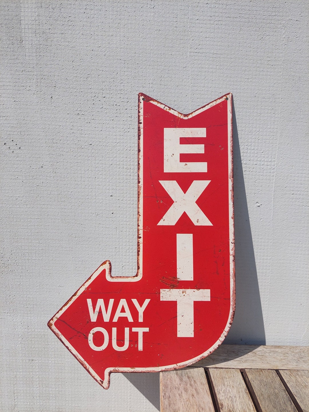 Vintage Look Exit Sign / Vintage Sign / Exit Sign / Wall Decor / Wall ...