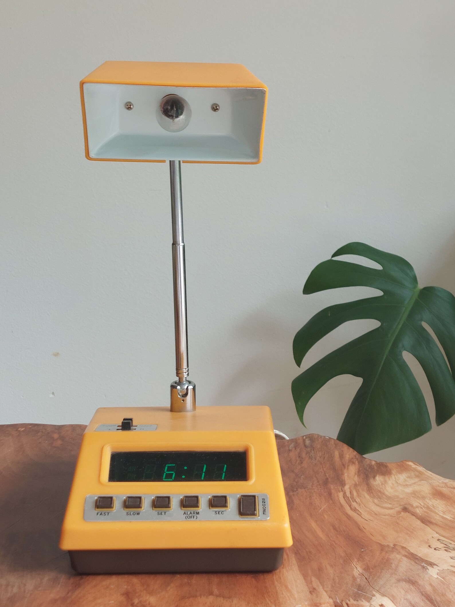 Vintage Desk Lamp With Alarm Clock / Space Age Alarm Clock - Etsy