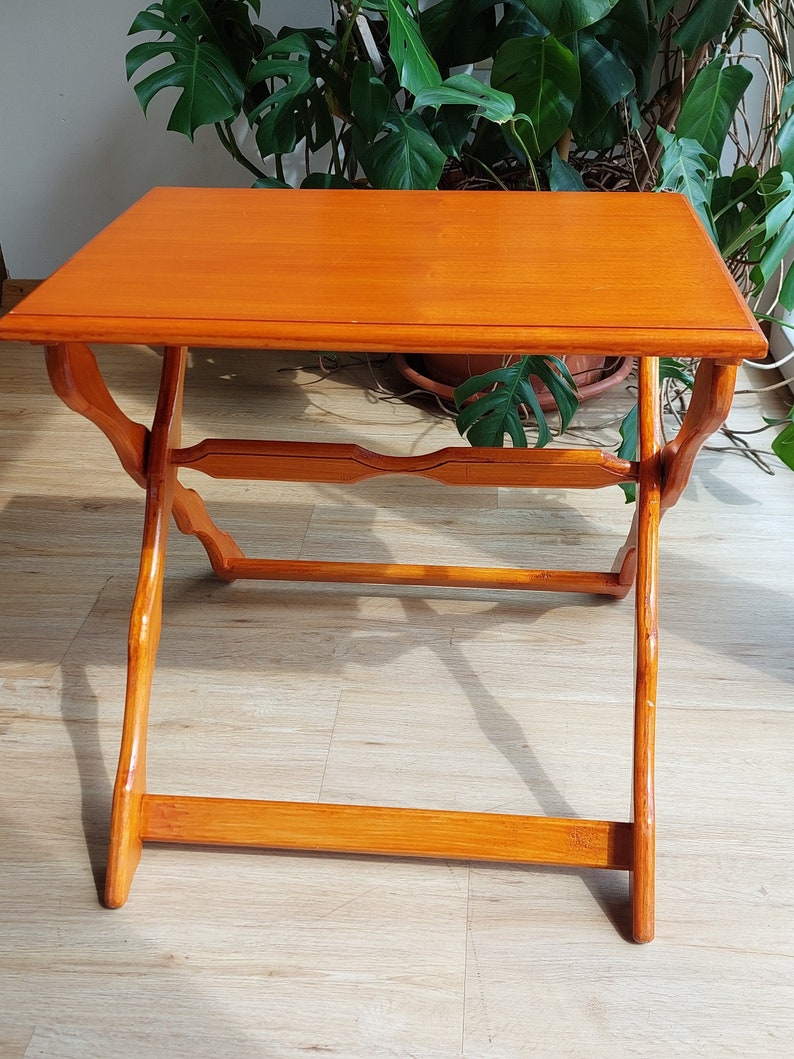 Vintage Folding Side Table/retro Folding Table/mid-century Modern ...