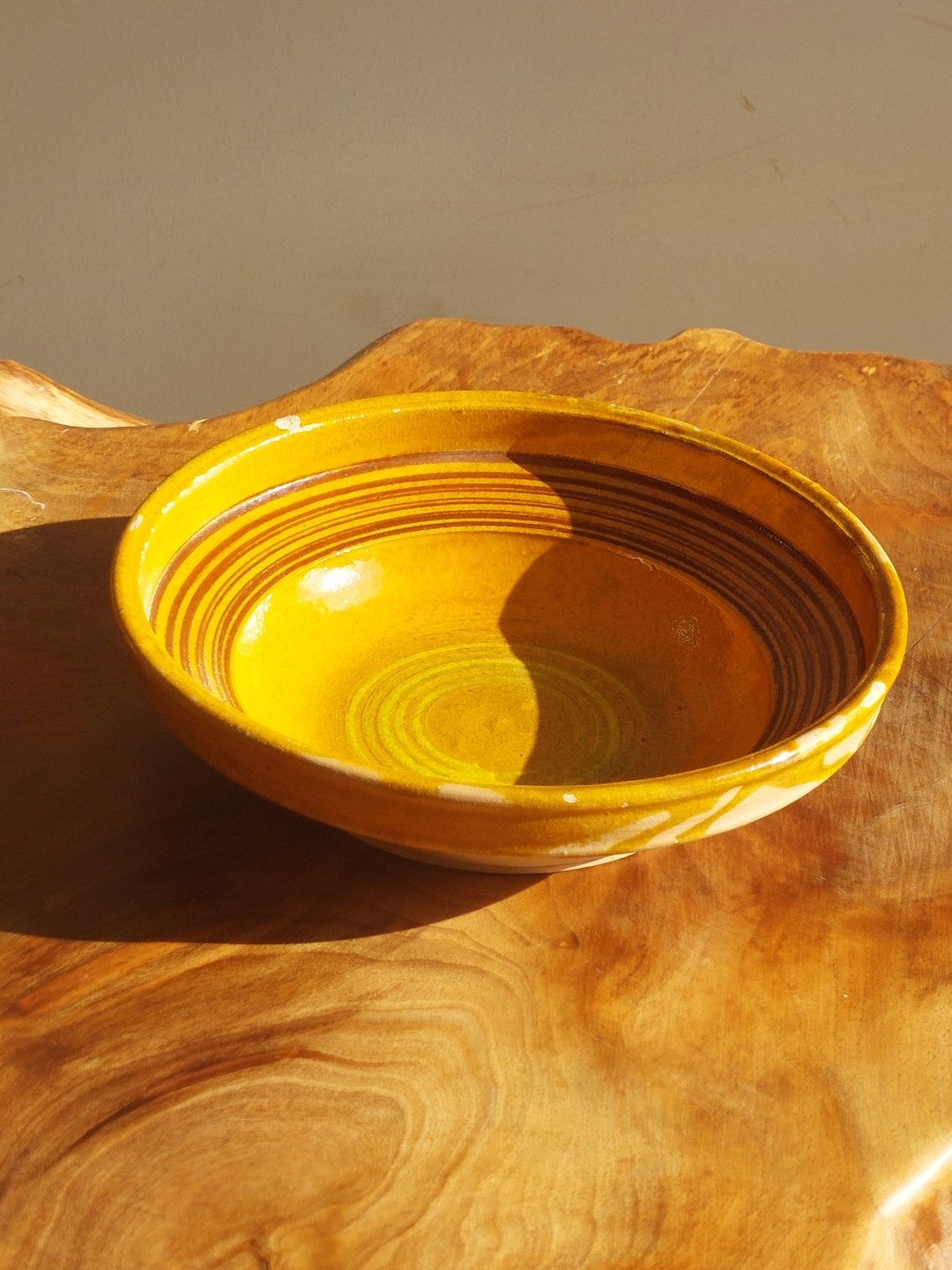 Vintage Terracotta Primitive Glazed Clay Bowl /terracotta Primitive ...