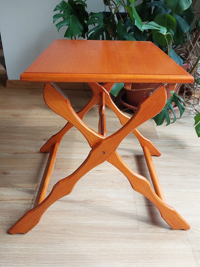 Vintage Folding Side Table/retro Folding Table/mid-century Modern ...