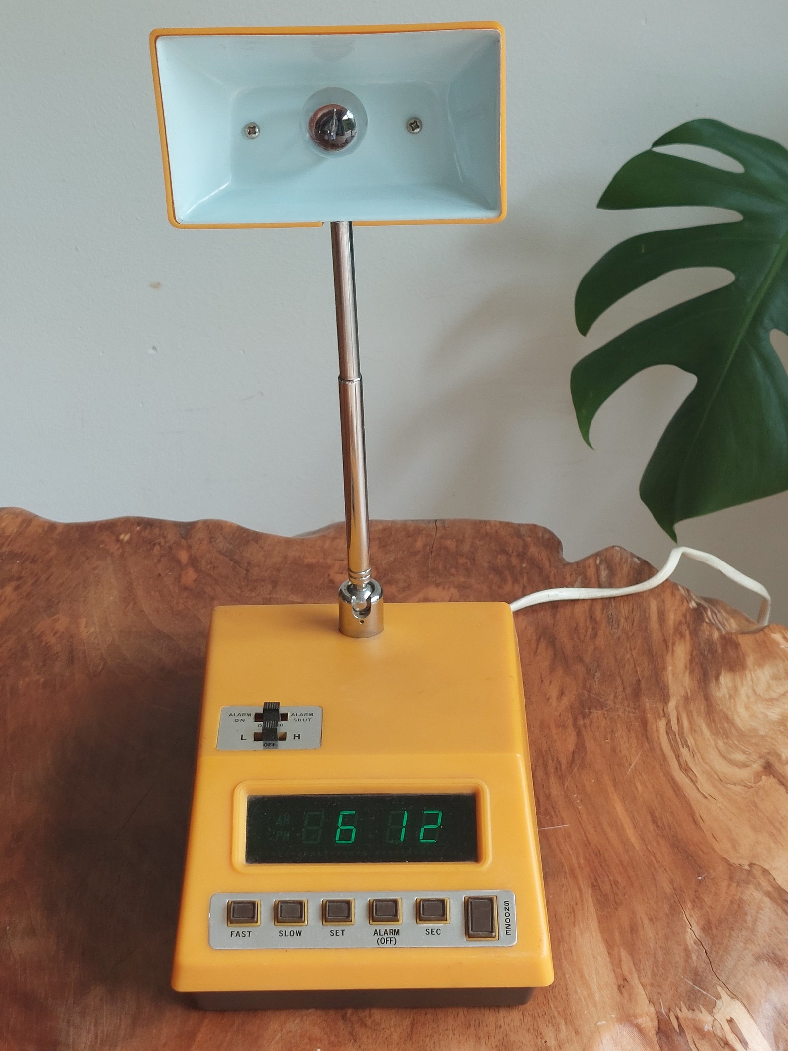 Vintage Desk Lamp With Alarm Clock / Space Age Alarm Clock - Etsy