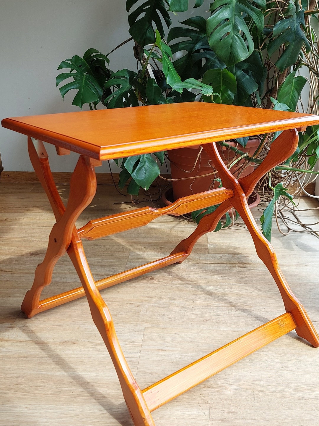 Vintage Folding Side Table/retro Folding Table/mid-century Modern ...
