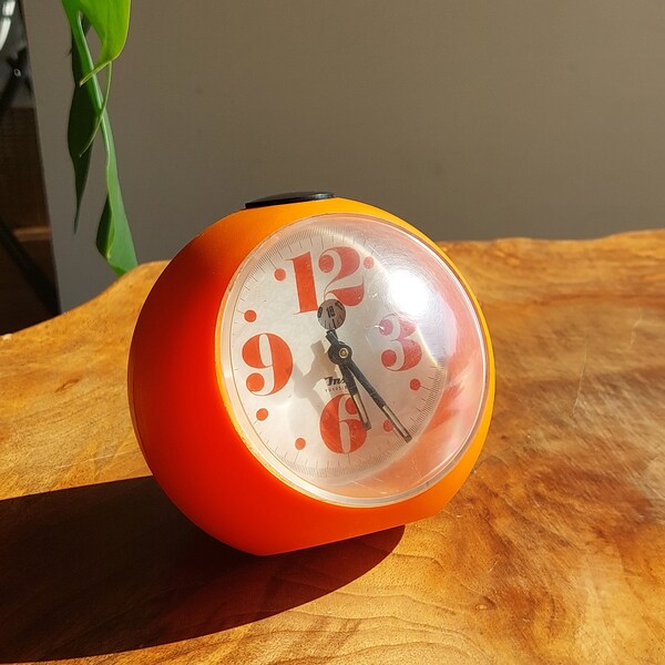 Orange Clock - Etsy