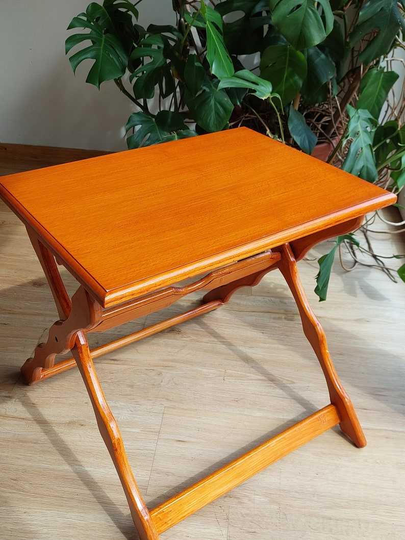 Vintage Folding Side Table/retro Folding Table/mid-century Modern ...
