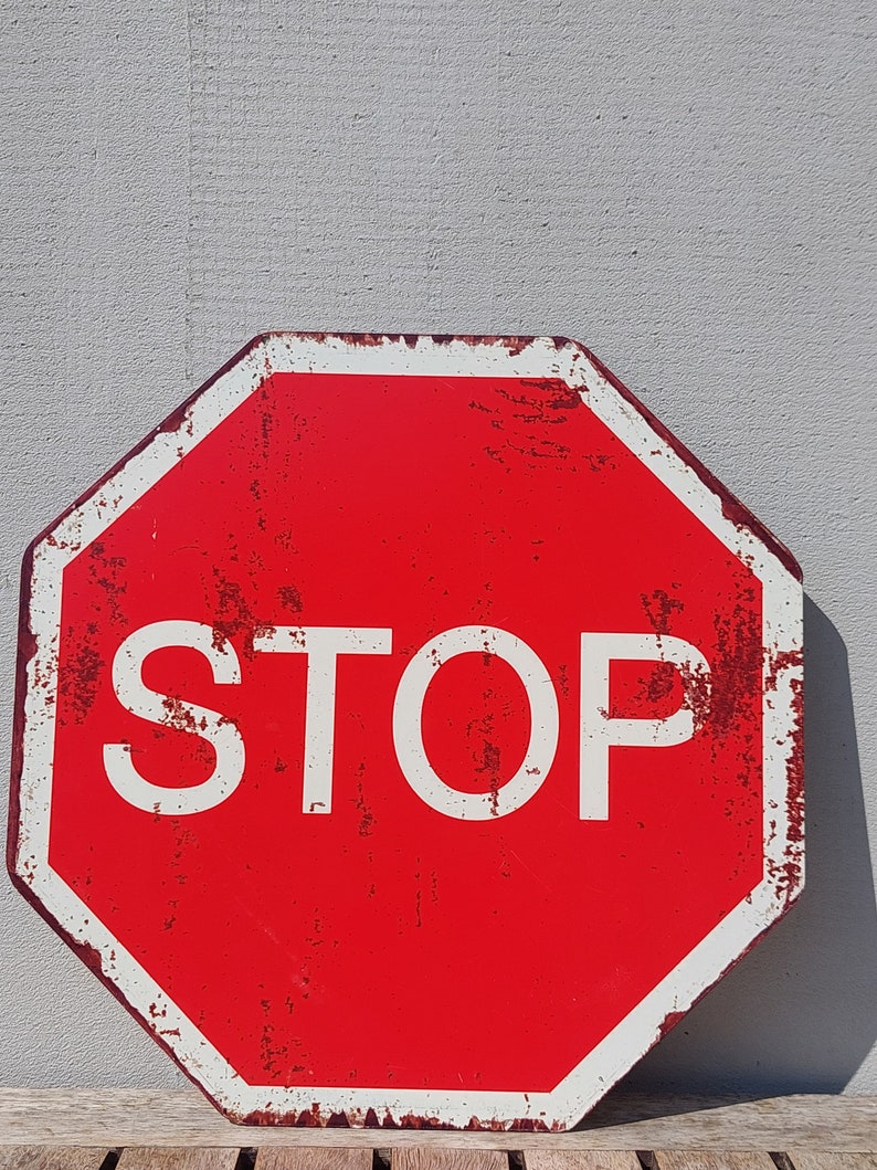 Vintage Look Stop Sign / Stop Sign / Stop / Warning Sign / Wall Decor ...