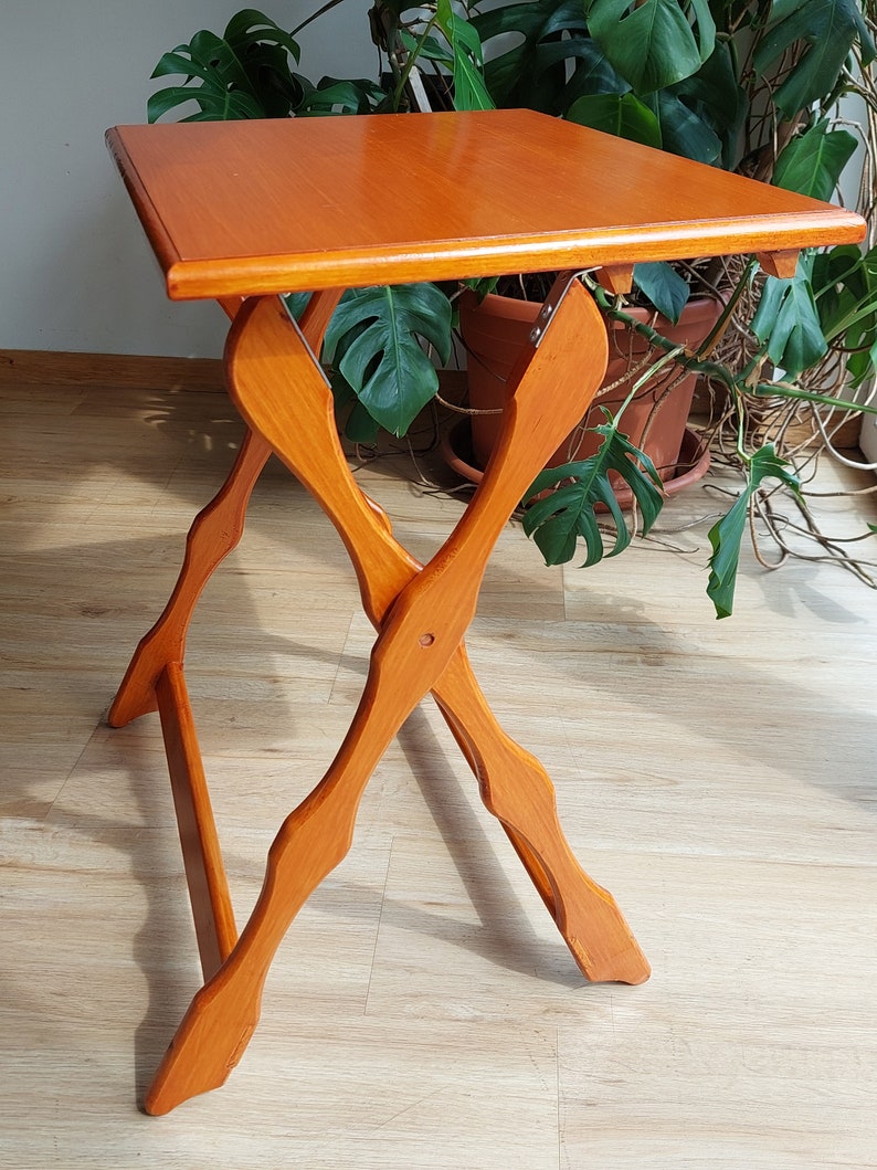 Vintage Folding Side Table/retro Folding Table/mid-century Modern ...