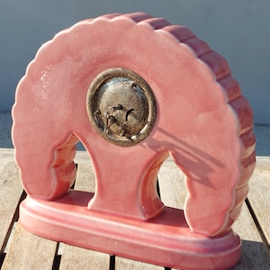 Majolica Floral Dresser Mantel Clock, Esdeve Sarreguemines Mantel Clock ...