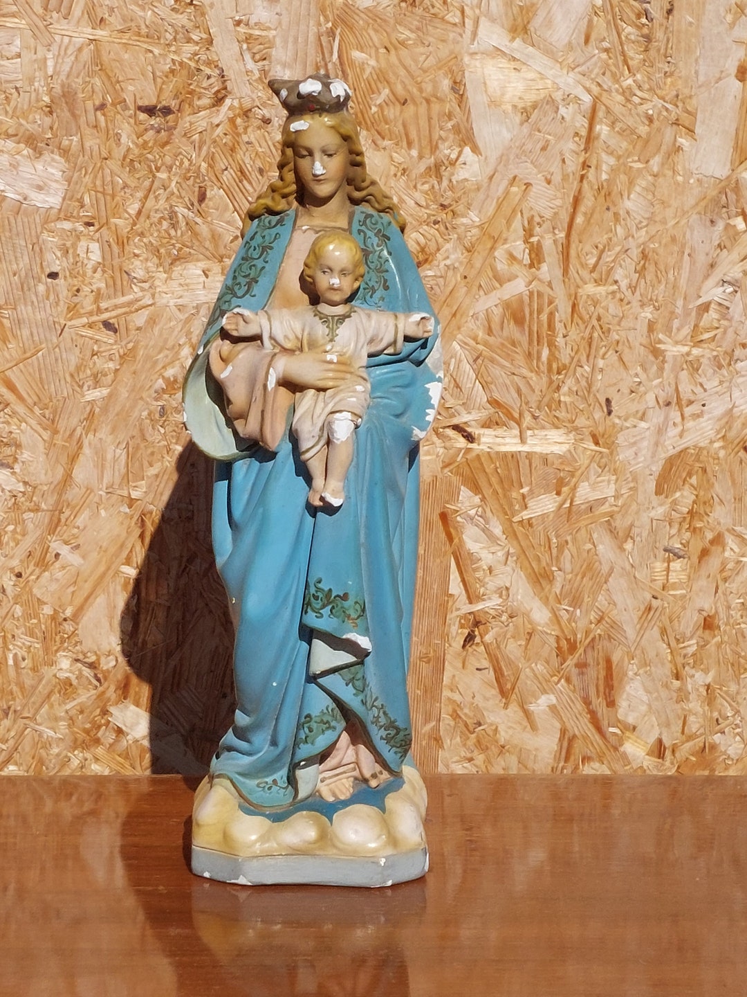 Antique Santa Maria With Jesus Statue,antique Virgin Mary With Jesus ...