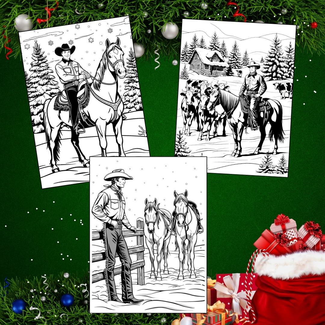 20 Printable Cowboy Western Christmas Coloring Pages | Coloring Pages ...