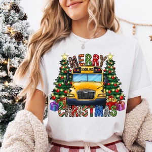 Merry Christmas School Bus Png Sublimation Design, Merry Christmas Png ...