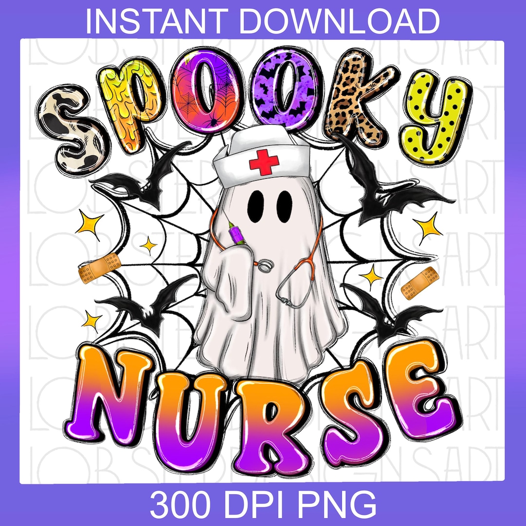 Spooky Nurse Png, Halloween Nurse Png, Funny Halloween Shirts, Spooky ...