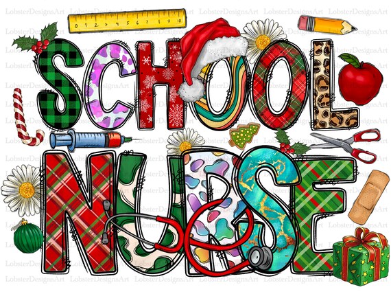 Christmas School Nurse PNG Nurse PNG Christmas School Png - Etsy