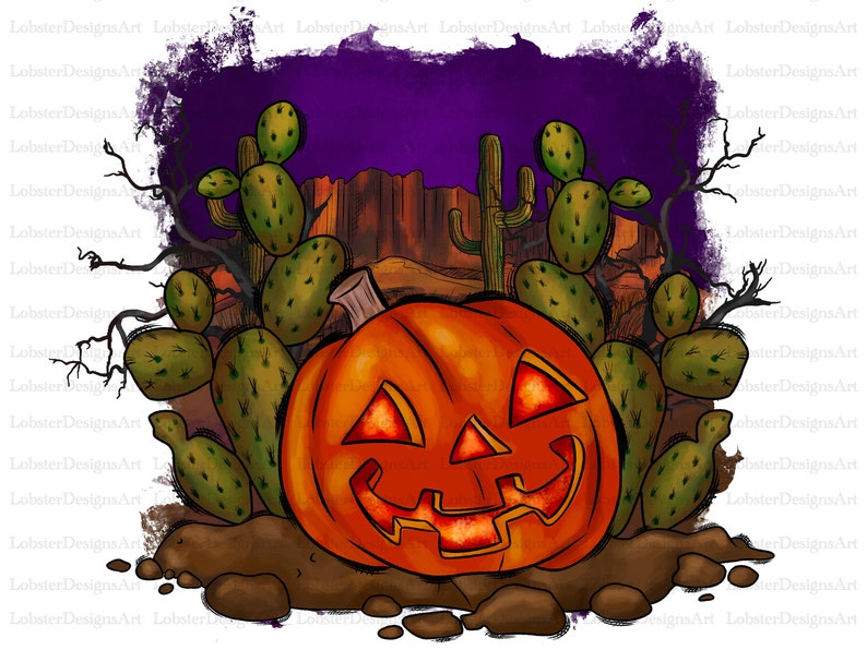Desert Halloween PNG Pumpkin Png Desert Png Desert - Etsy