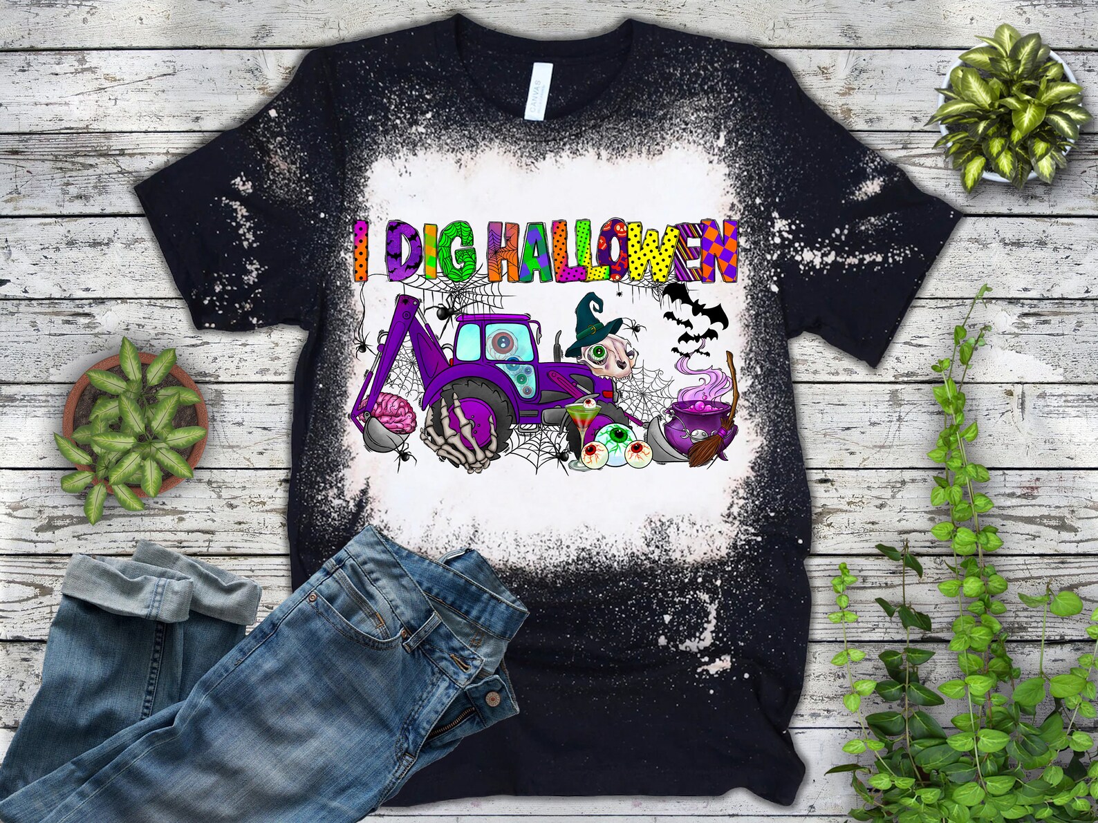 I Dig Halloween Png, Happy Halloween Png, Halloween Png, Backhoe Loader ...
